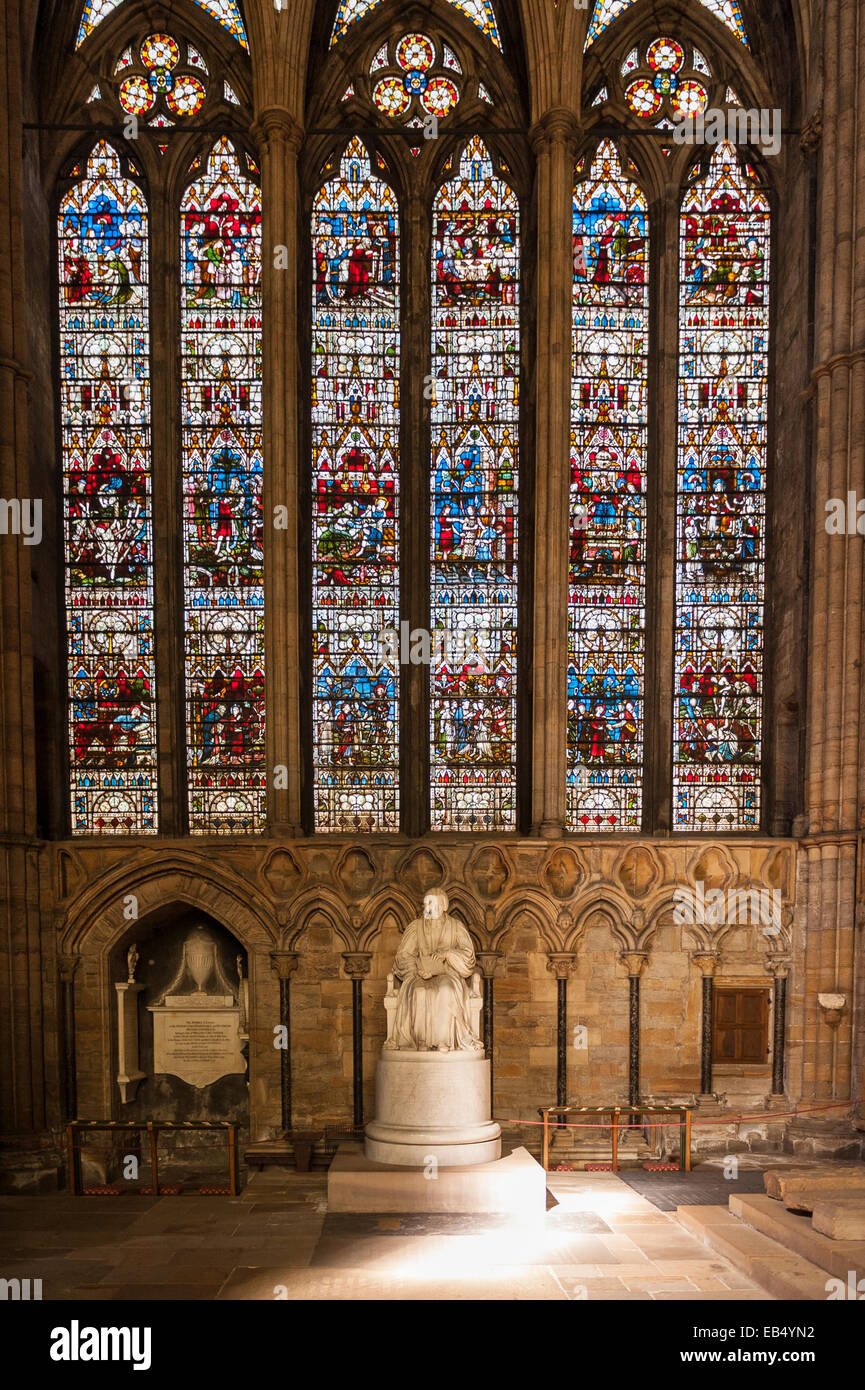 The interior of Durham cathedral in Durham , England , Britain , Uk ...