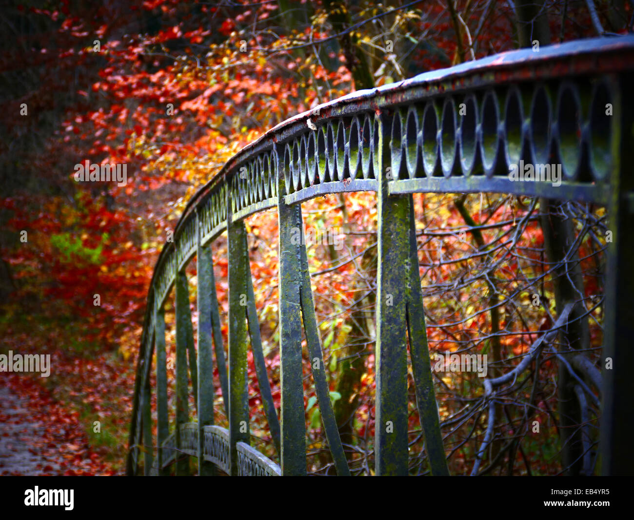 Abstract nostalgic metal bridge Stock Photo - Alamy