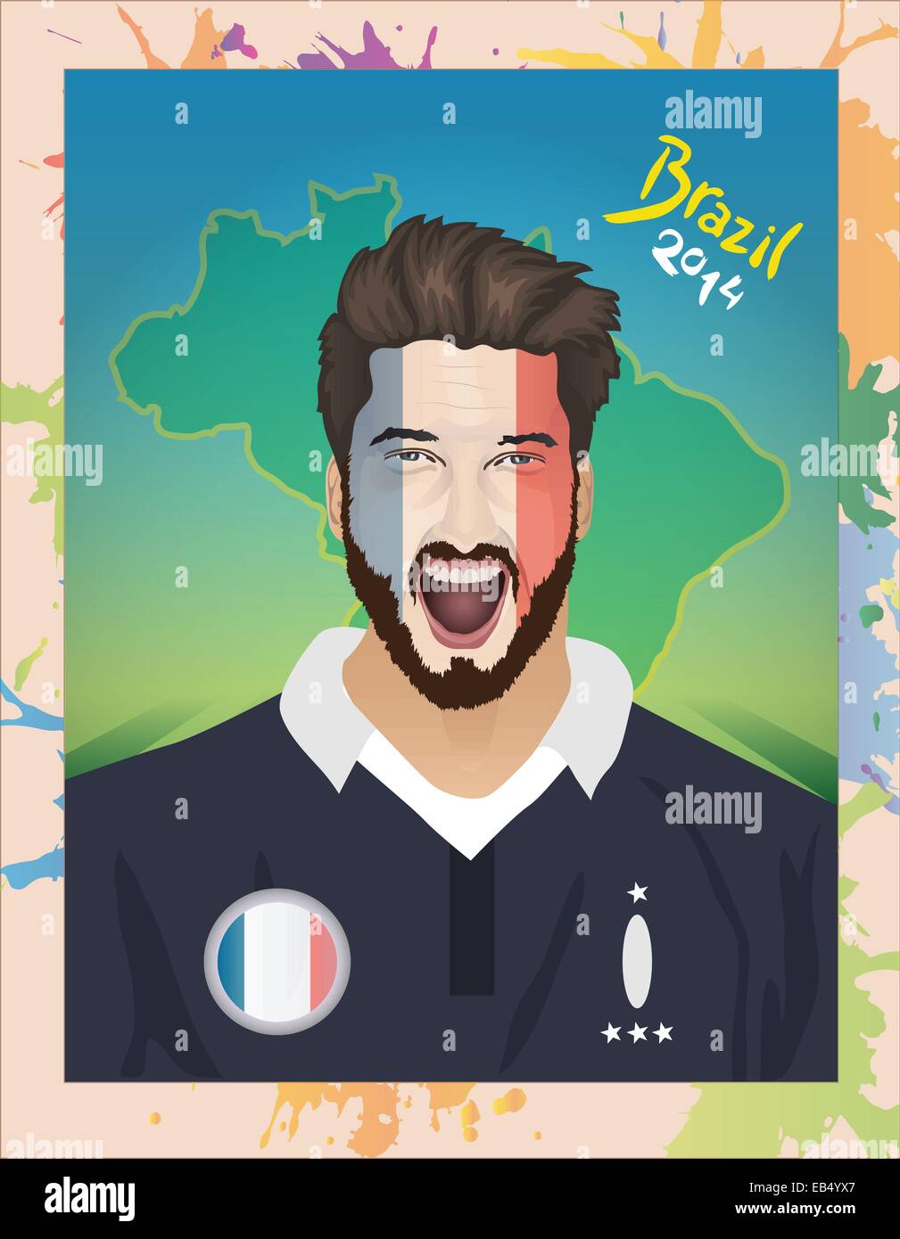 France face paint Stock Vector Images - Alamy