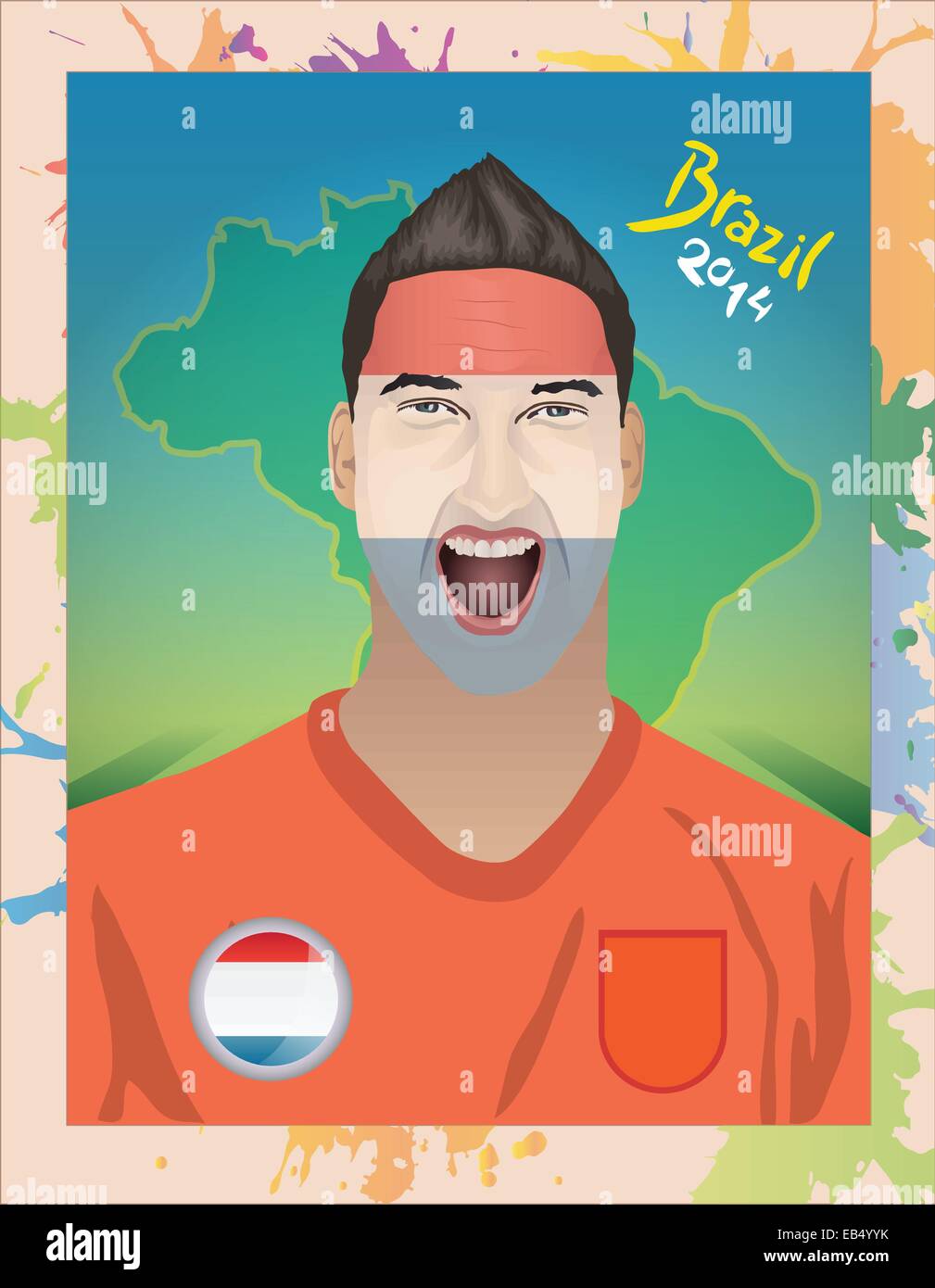 Netherlands soccer fan Stock Vector Images - Alamy