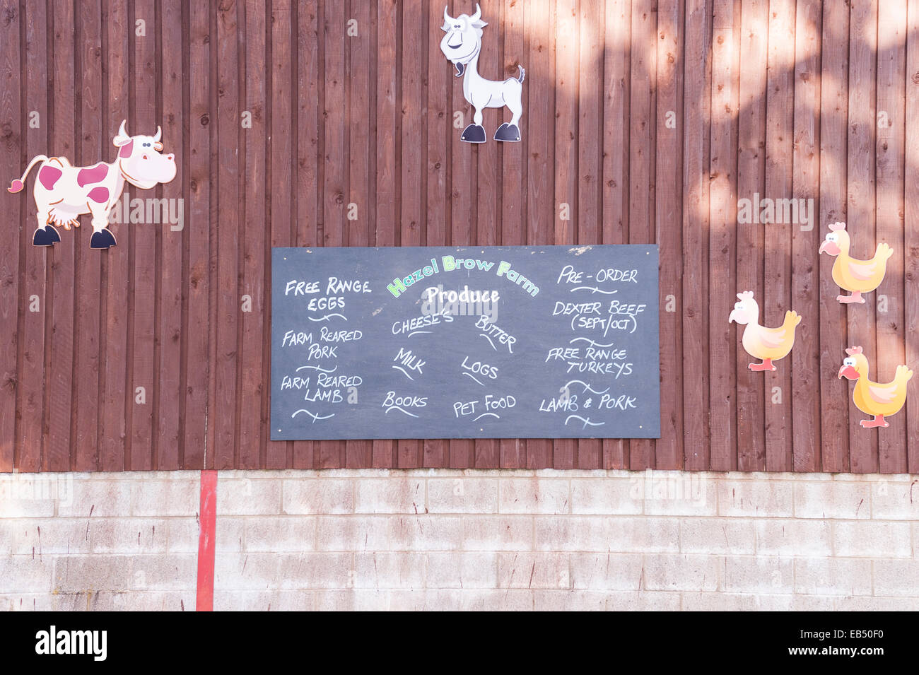Local produce at Hazel Brow Farm in the village of Low Row in Swaledale ...