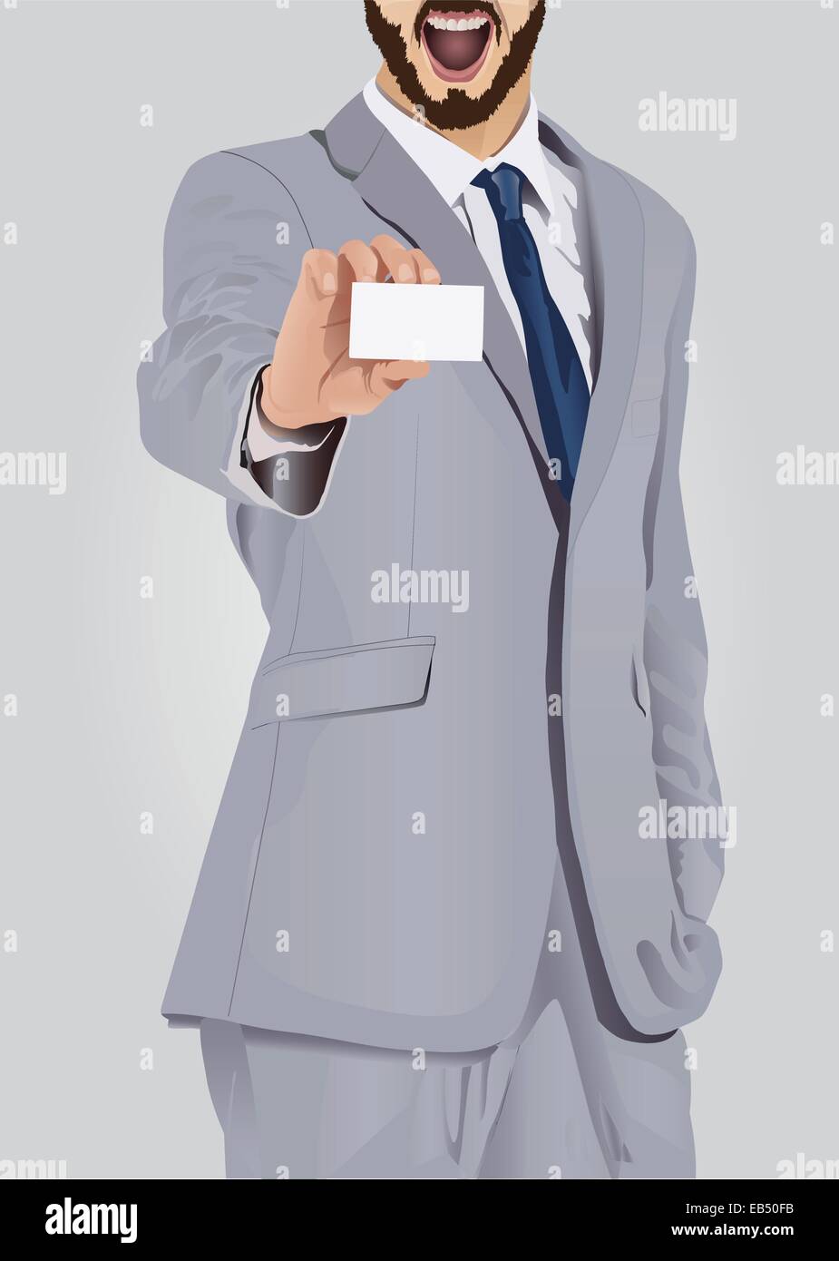 Businessman showing card Stock Vector Images - Alamy