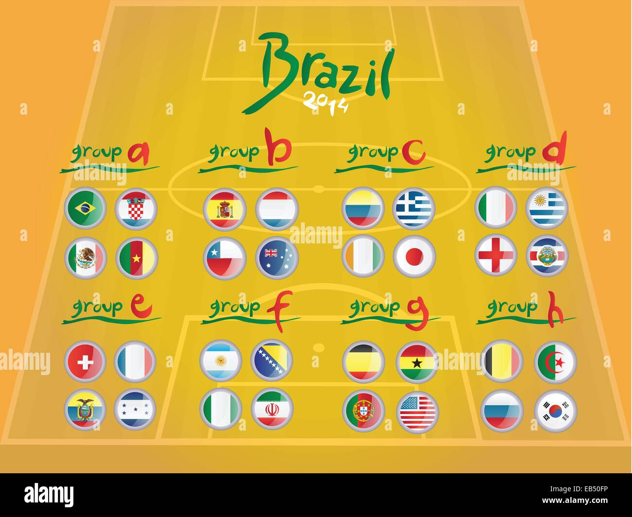 Fifa world cup groups with flags vector Stock Vector Image & Art - Alamy