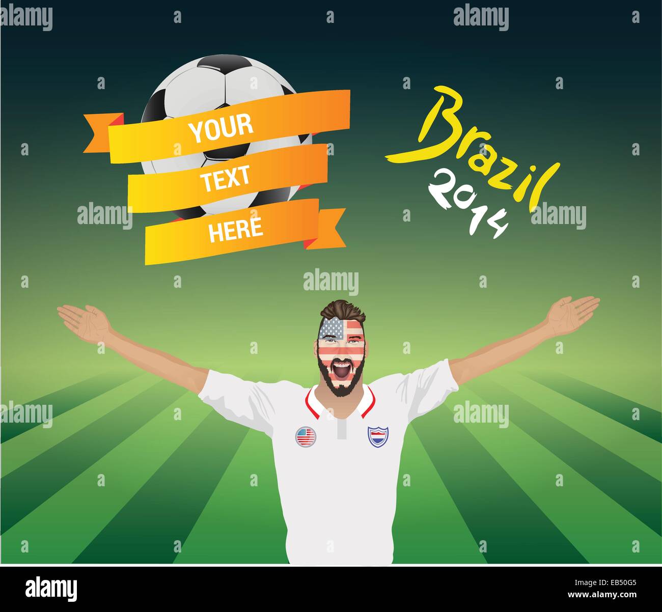 Usa football fan Stock Vector Image & Art - Alamy