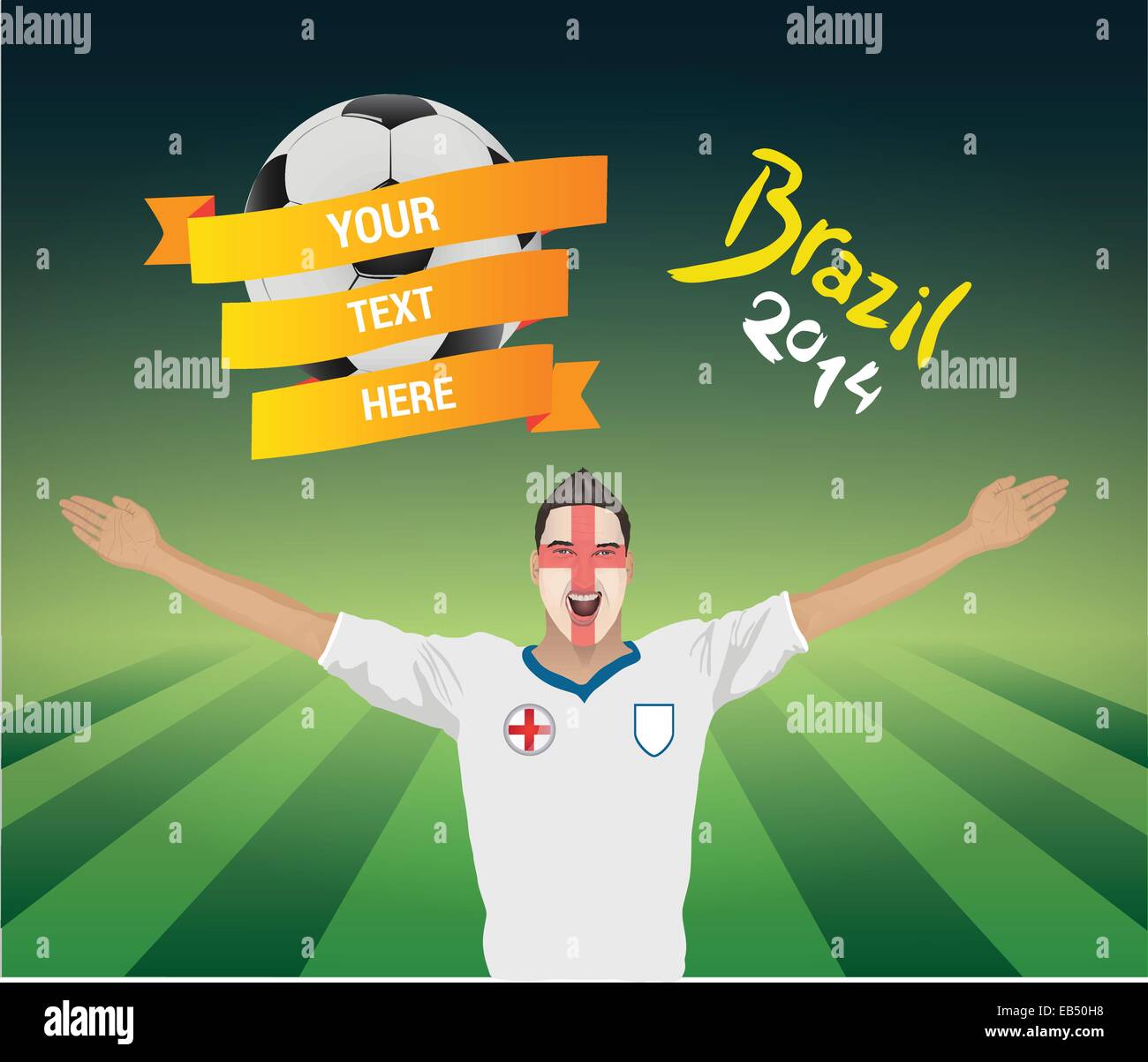 England football fan Stock Vector Image & Art - Alamy