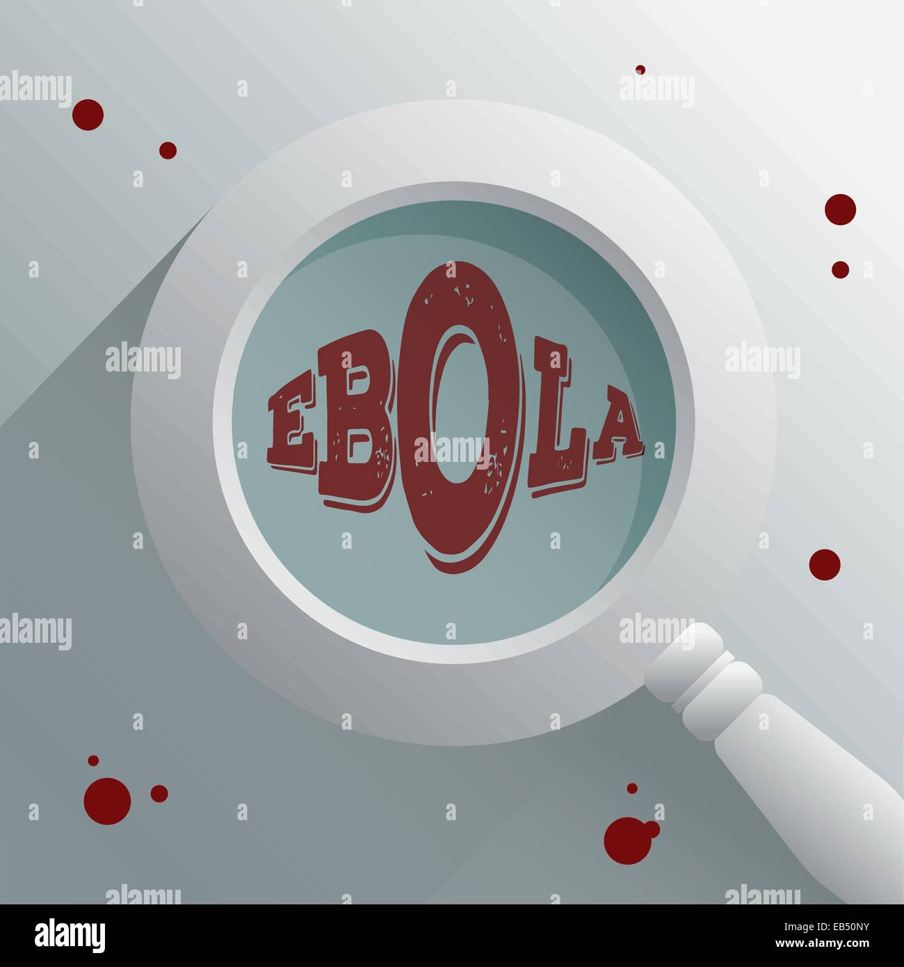 Ebola under the magnifying glass vector Stock Vector Image & Art - Alamy