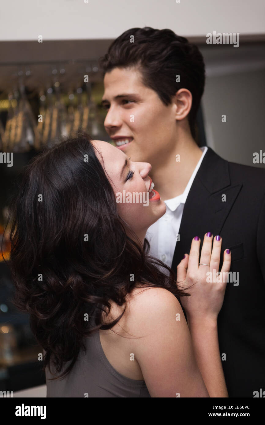 Cute couple slow dancing together Stock Photo - Alamy