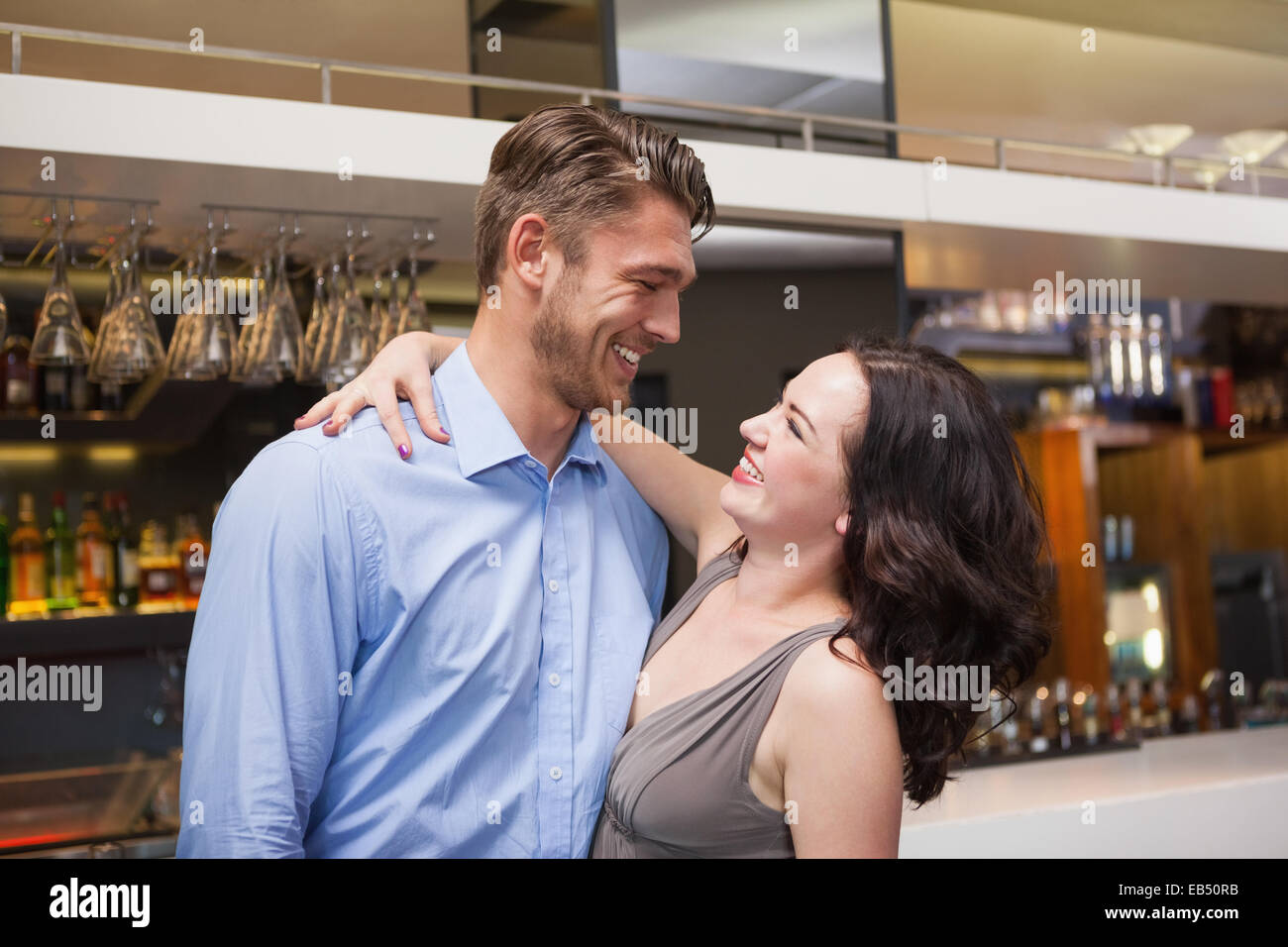 Cute couple slow dancing together Stock Photo - Alamy