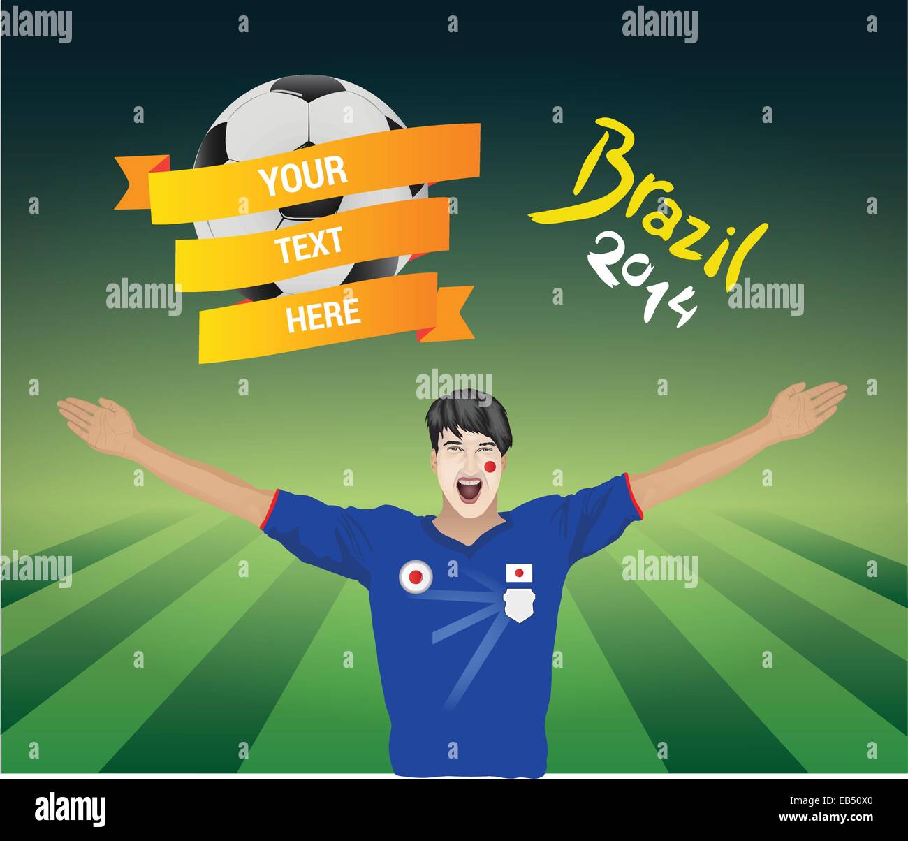 Japanese soccer Stock Vector Images - Alamy