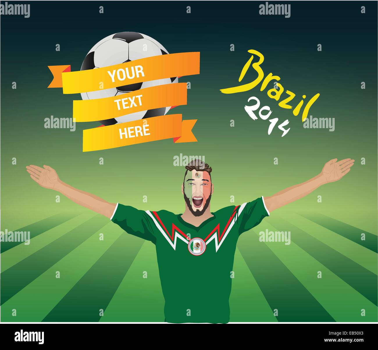 Mexican football fan Stock Vector Image & Art - Alamy