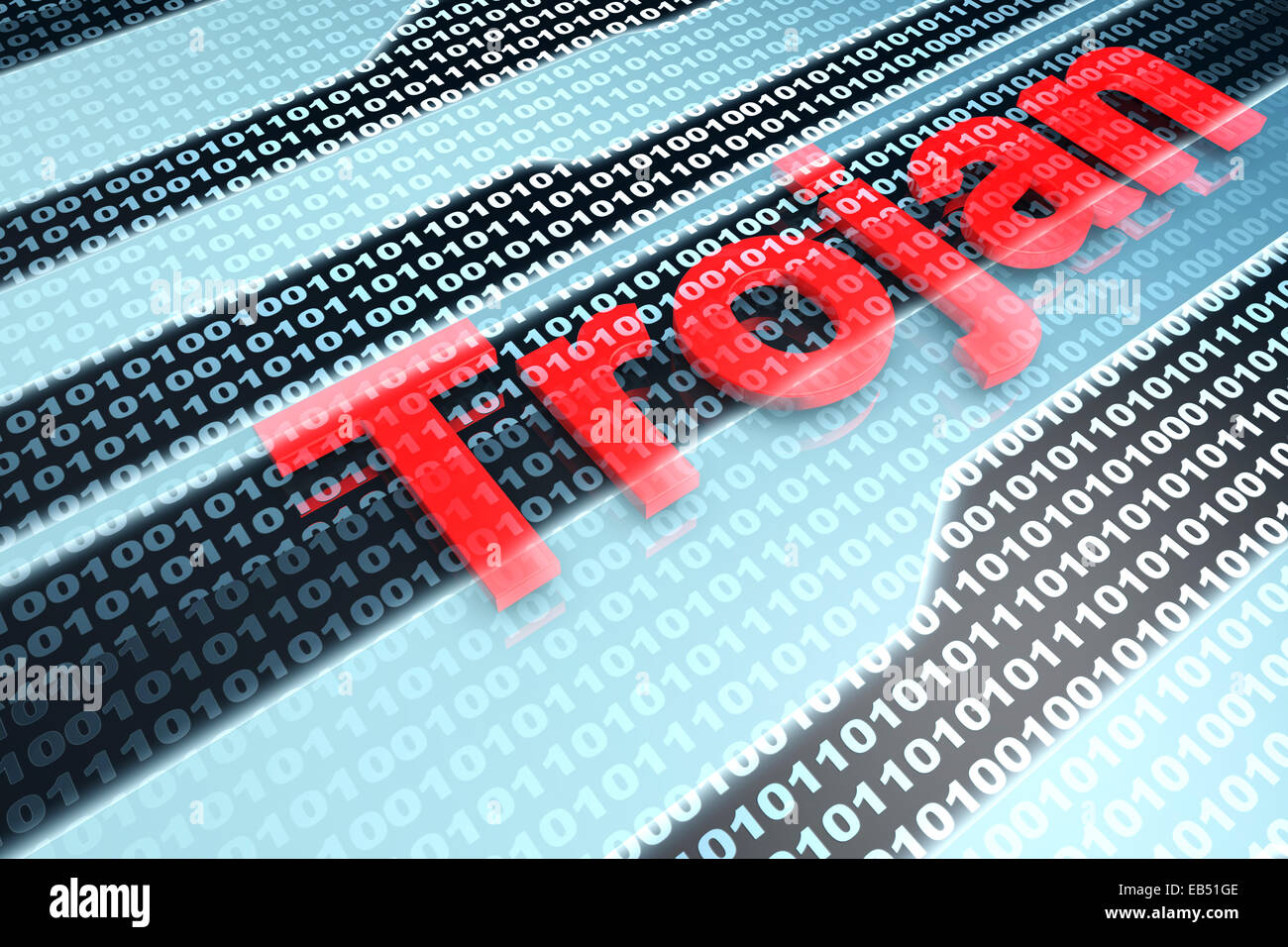 A Trojan virus infected digital source code. 3D illustration Stock Photo - Alamy