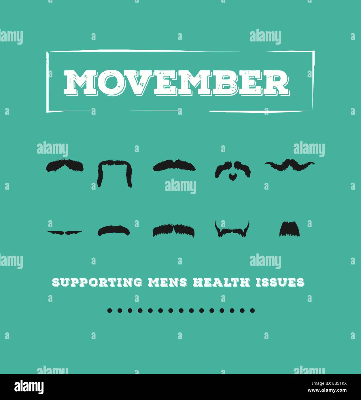 Movember advertisement vector with text and graphic Stock Vector Image ...