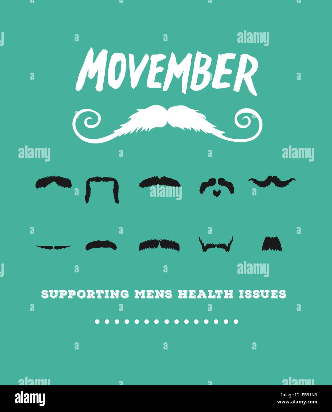 Movember advertisement vector with text and graphic Stock Vector Image ...