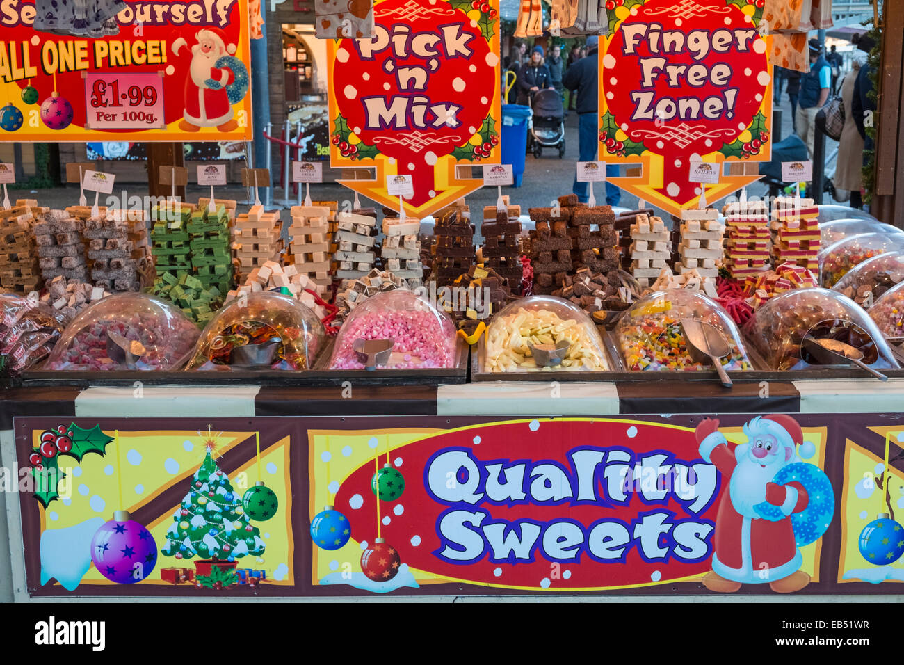 Sweet stall market display, UK Stock Photo, Royalty Free Image ...