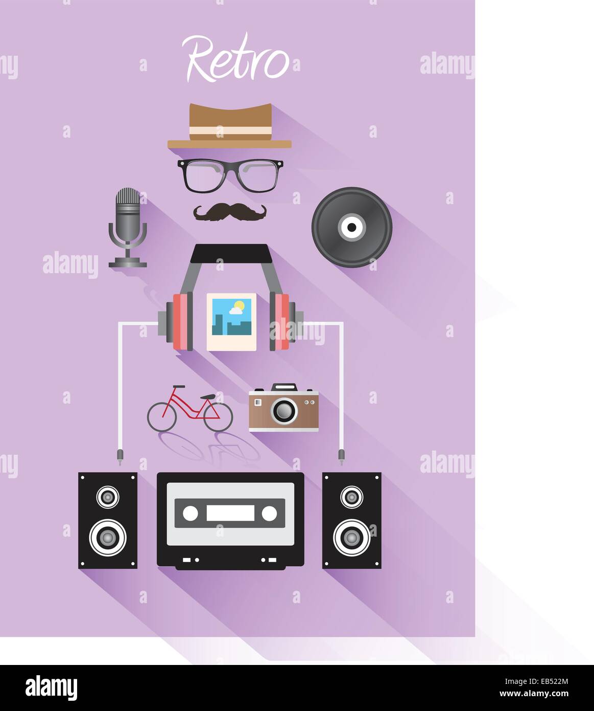 Retro style camera on Stock Vector Images - Alamy