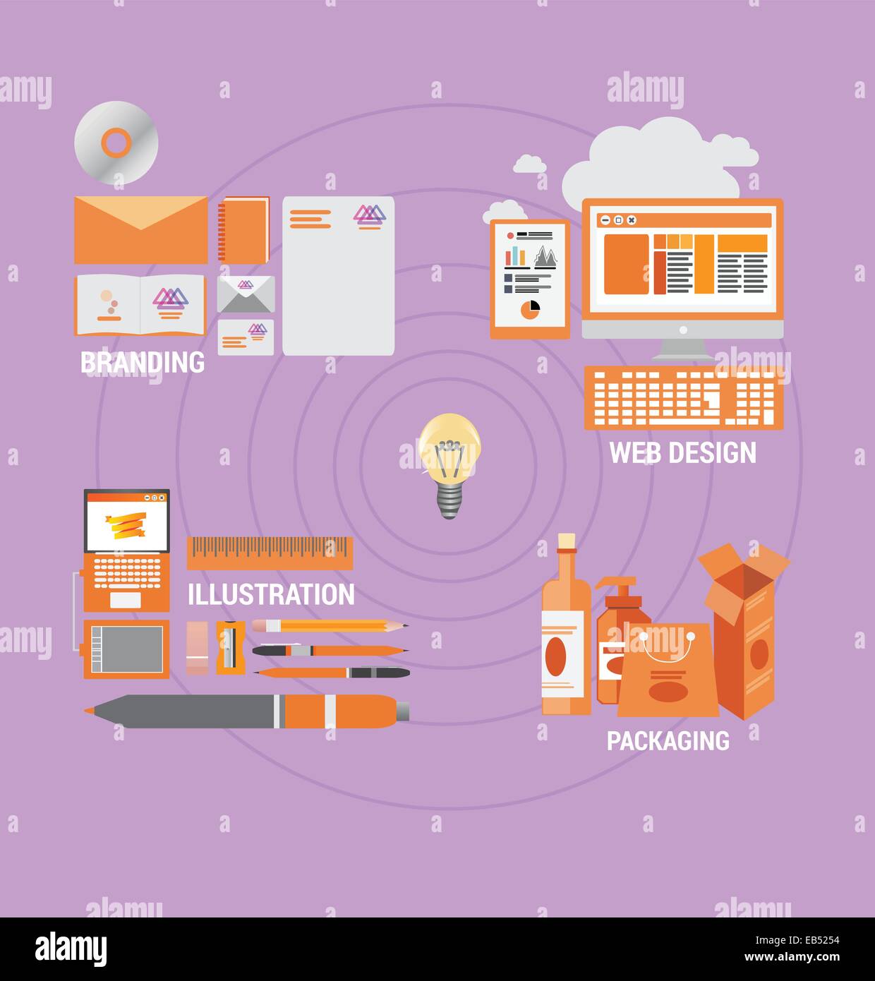 Packaging design illustration Stock Vector Images - Alamy