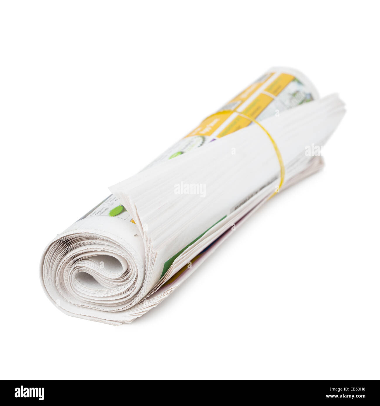 Roll of newspapers Stock Photo - Alamy