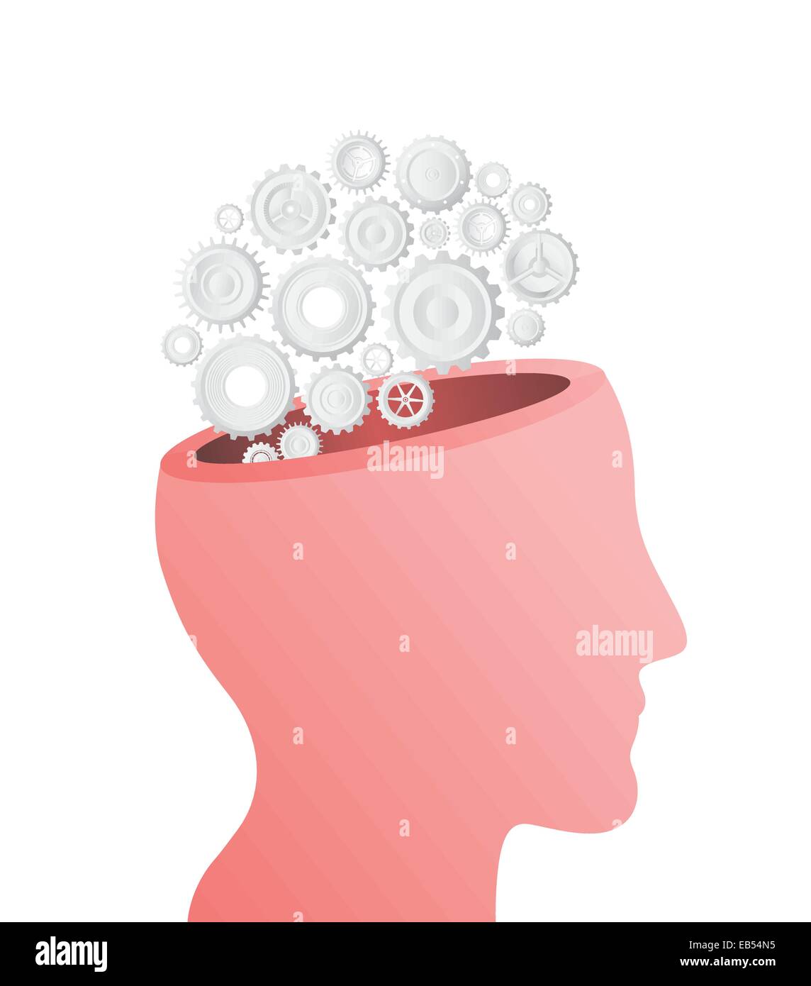 Human Brain Cogs Stock Vector Images - Alamy