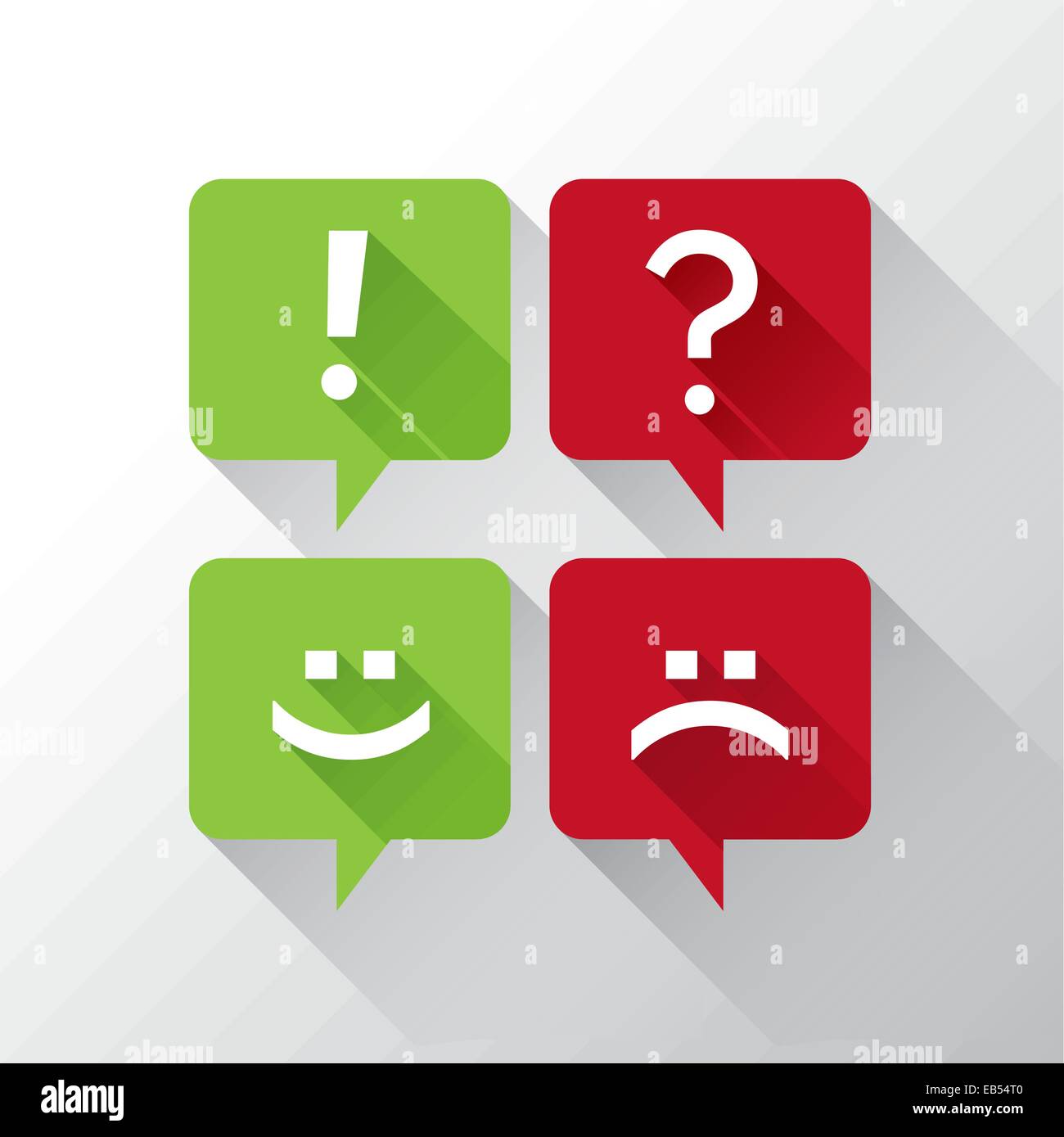 Speech bubbles with punctuation and emoticons Stock Vector Image & Art ...