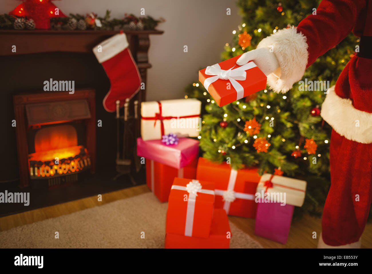 Santa delivering presents hi-res stock photography and images - Alamy