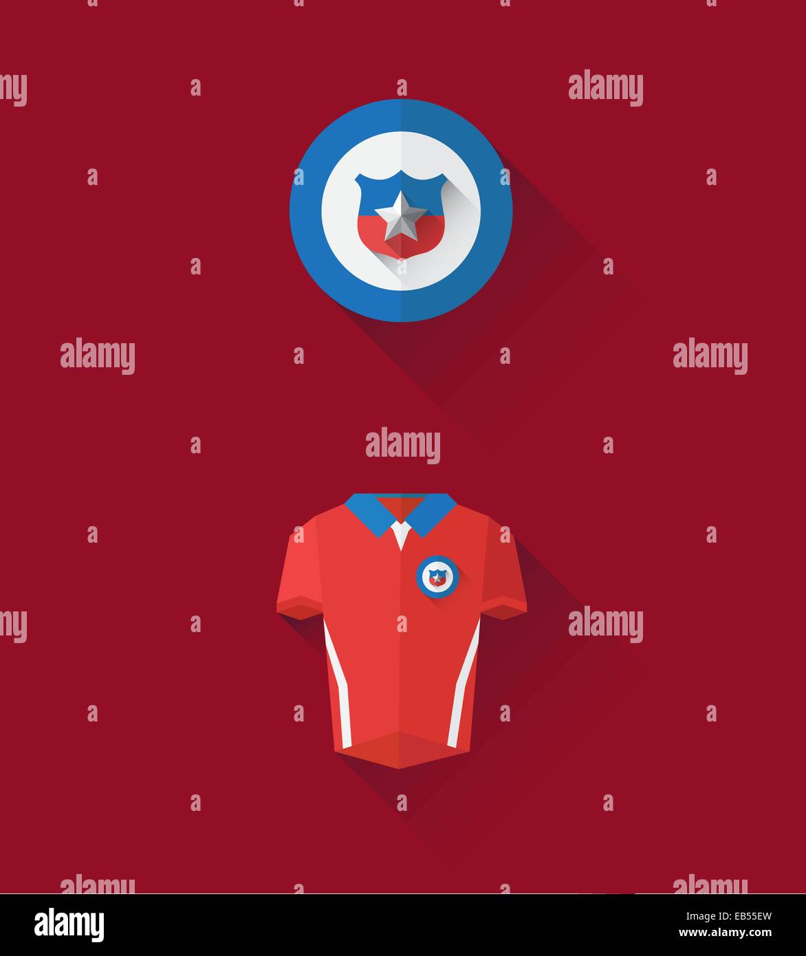 Chile jersey and crest vector Stock Vector Image & Art - Alamy