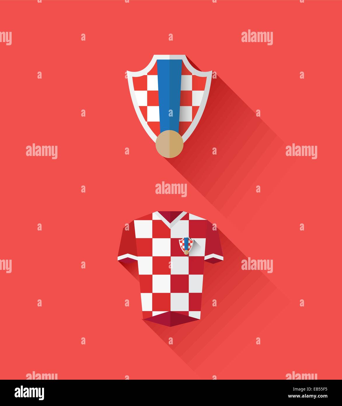 Croatia jersey and crest vector Stock Vector Image & Art - Alamy