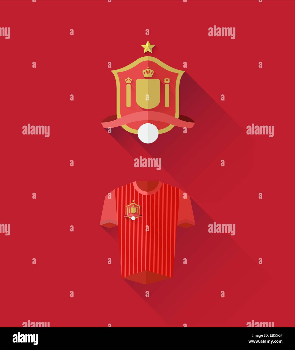 Spain jersey and crest vector Stock Vector Image & Art - Alamy