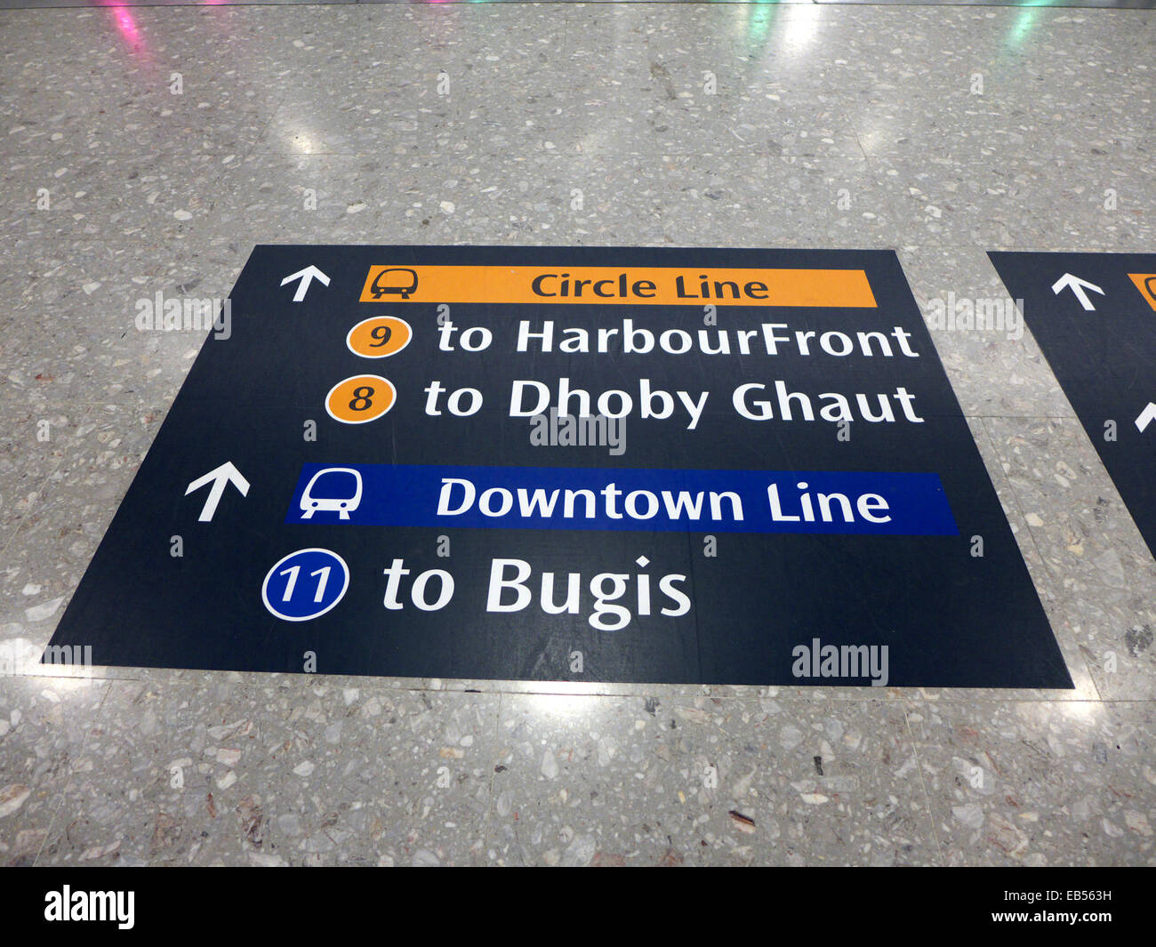 South East Asia Singapore metro MRT Circle Line Downtown Line Stock ...