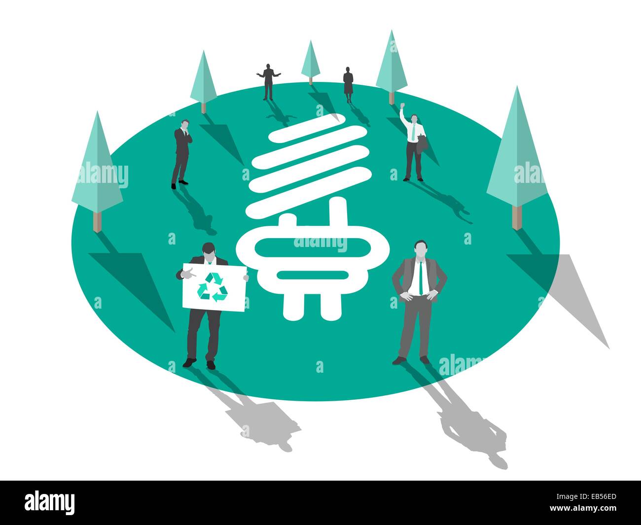 Business people for environmental conservation vector Stock Vector ...