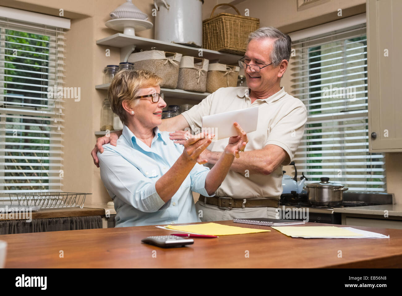 Married couple bills receipts hi-res stock photography and images - Alamy