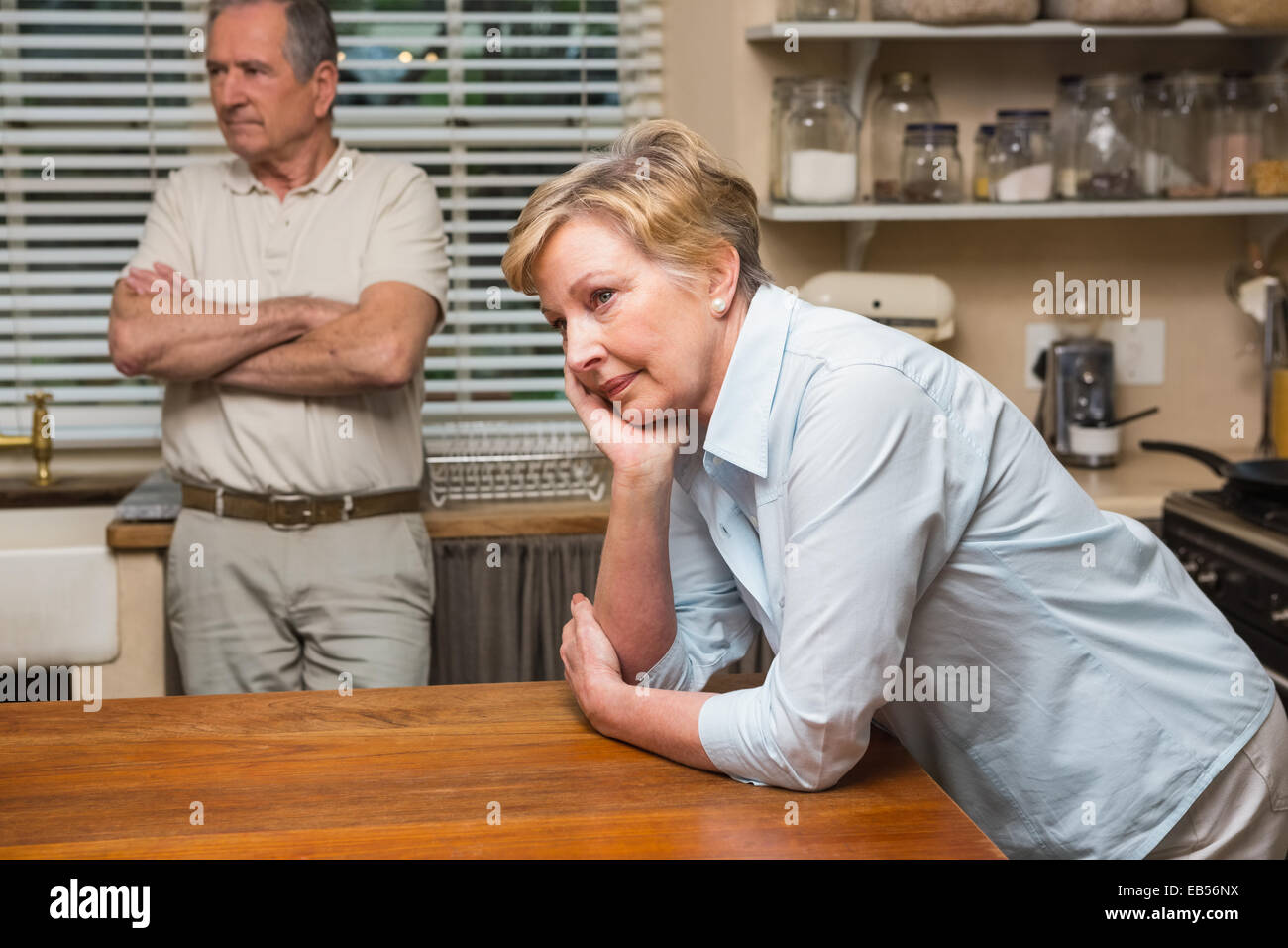 Senior couple having an argument Stock Photo - Alamy