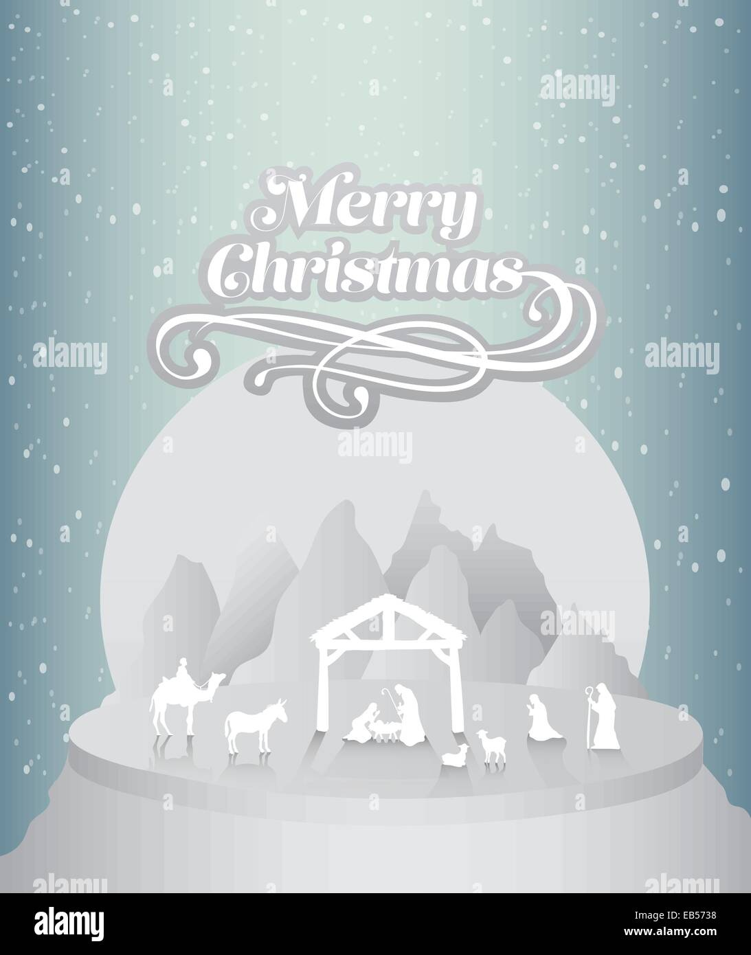 Merry christmas christmas nativity Stock Vector Images - Alamy