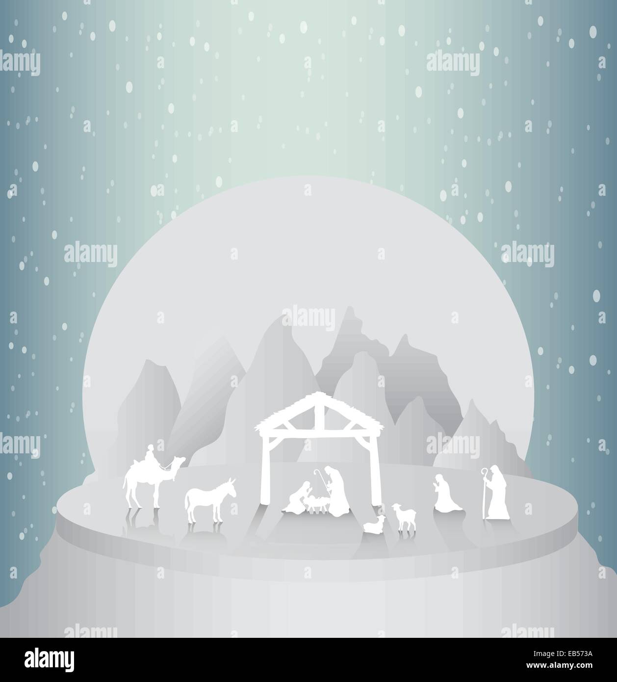 Christmas vector with nativity scene Stock Vector Image & Art - Alamy