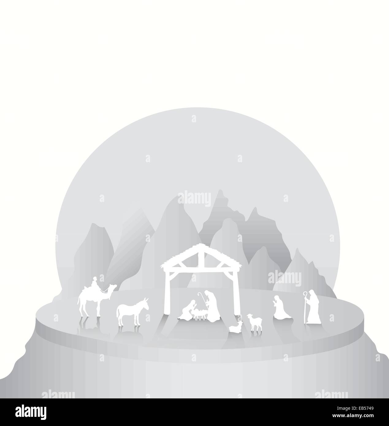 Christmas vector with nativity scene Stock Vector Image & Art - Alamy