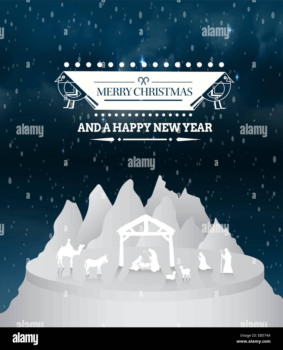 Christmas vector with nativity scene Stock Vector Image & Art - Alamy