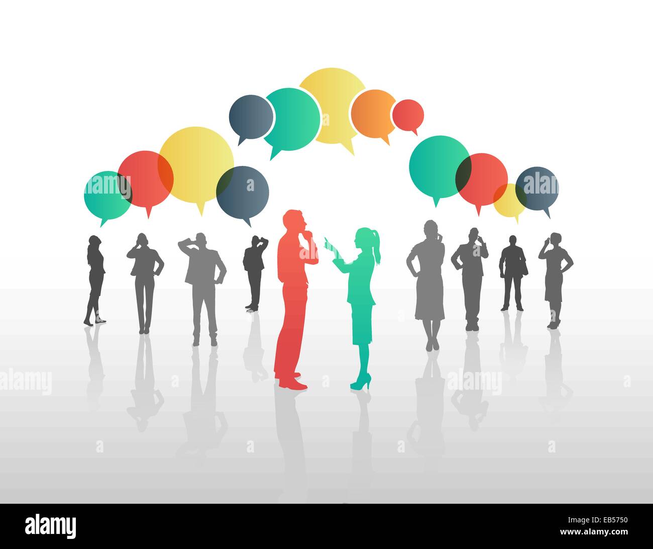 Business people with speech bubbles Stock Vector Image & Art - Alamy