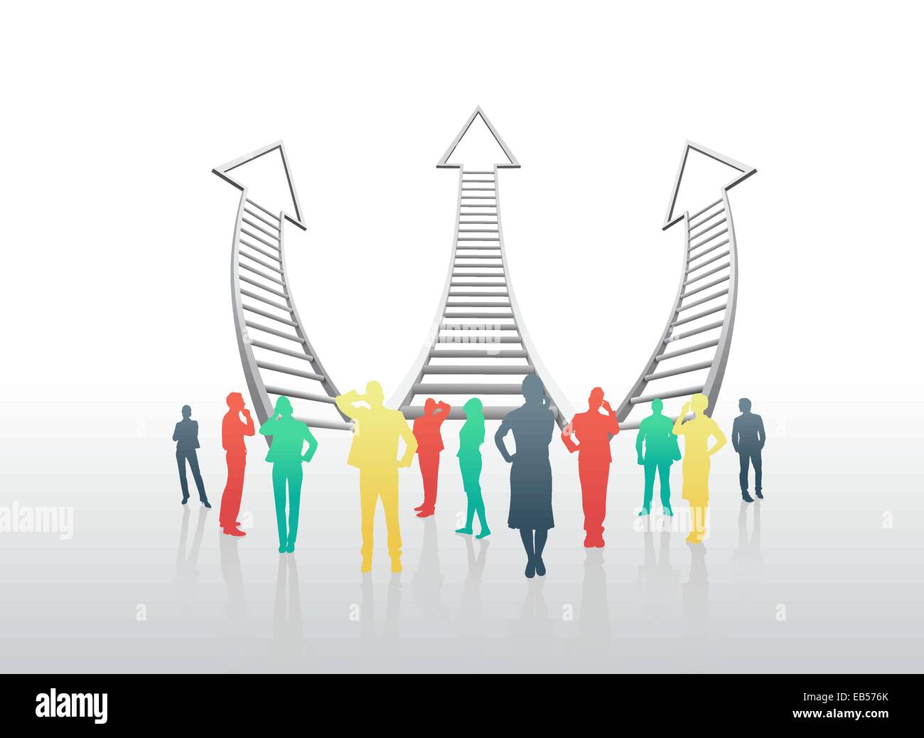 Business people with arrows pointing up Stock Vector Image & Art - Alamy