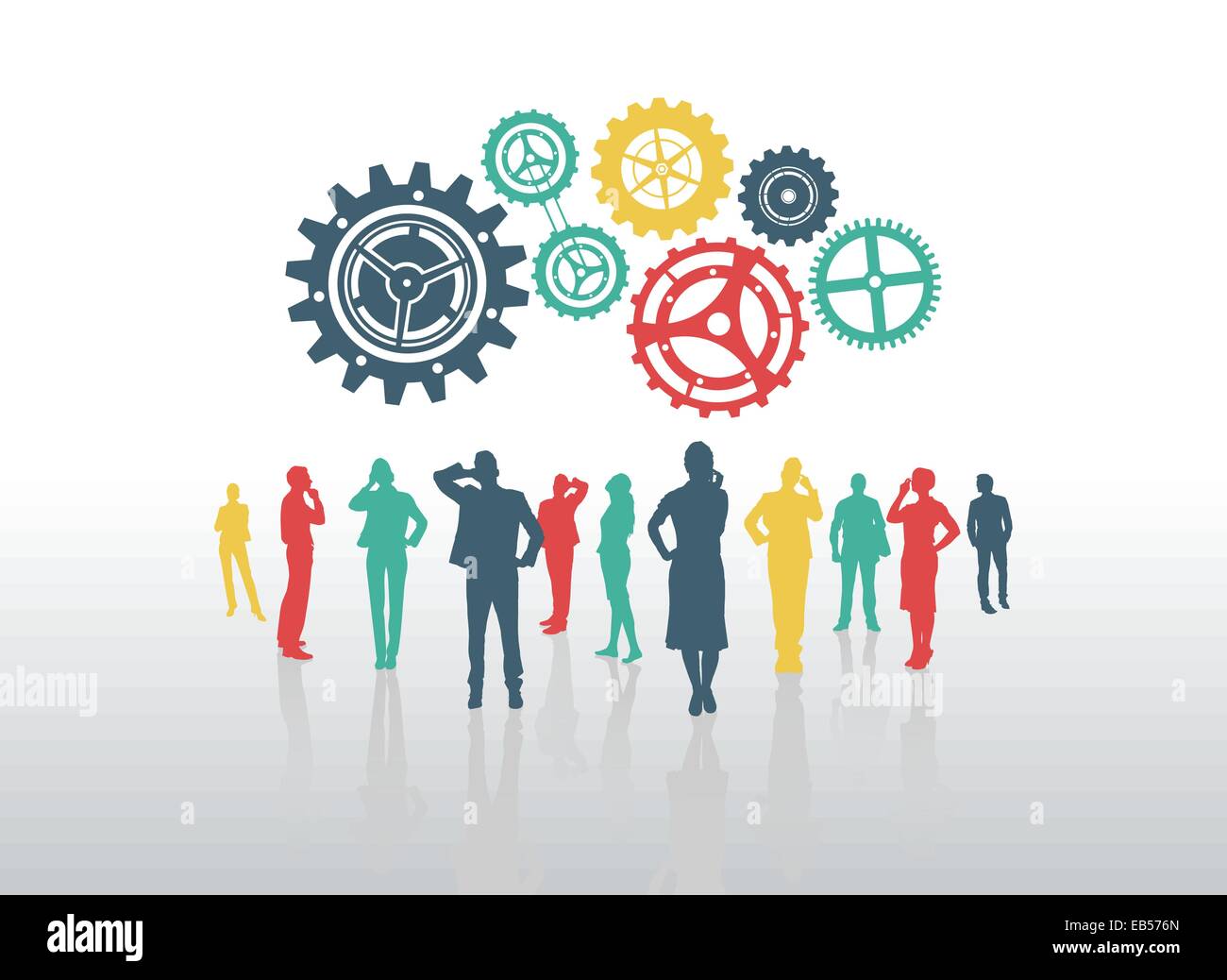 Business cog wheels hi-res stock photography and images - Alamy