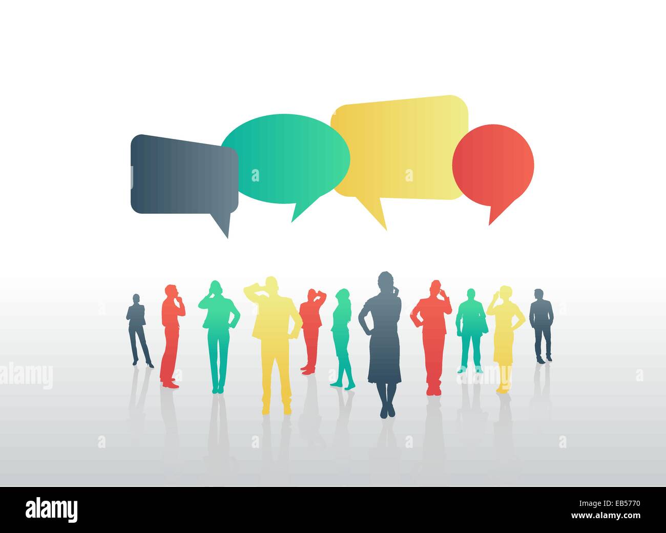 Business people with speech bubbles Stock Vector Image & Art - Alamy