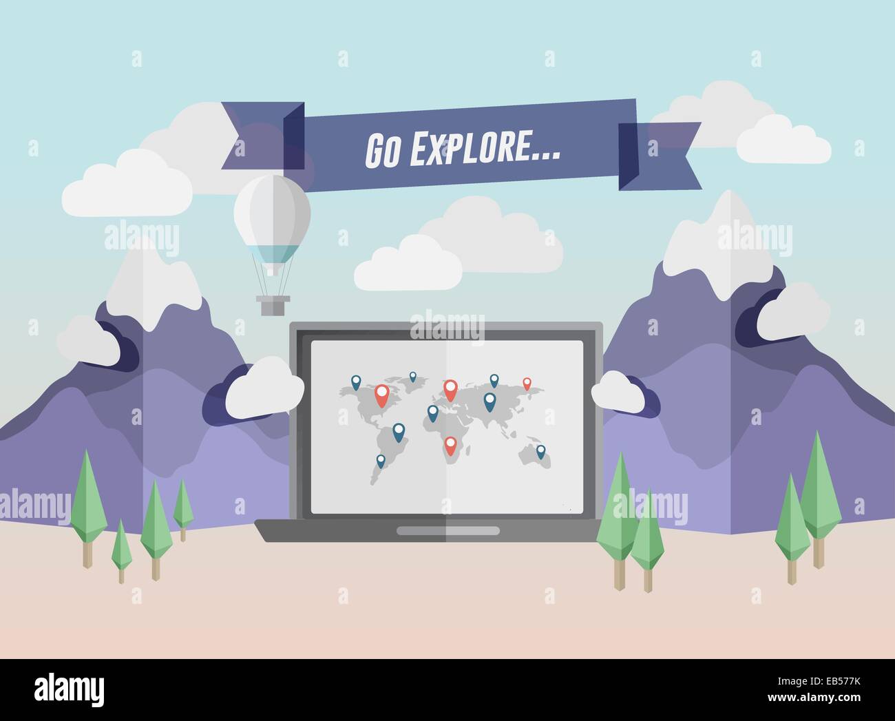 Explore banner hi-res stock photography and images - Alamy