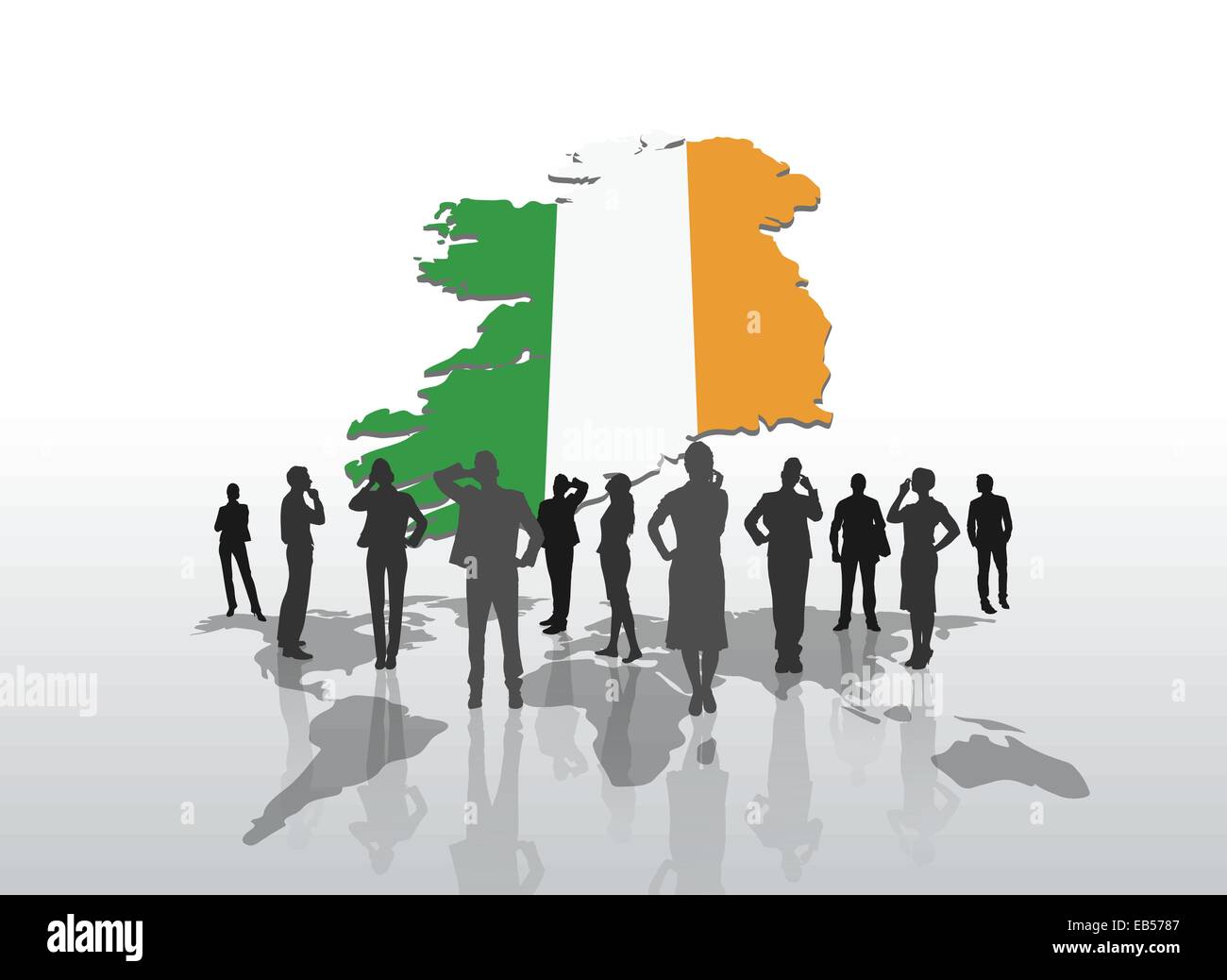 Ireland people map hi-res stock photography and images - Alamy