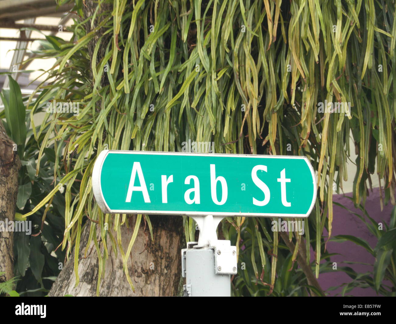 Singapore Arab street sign Stock Photo - Alamy