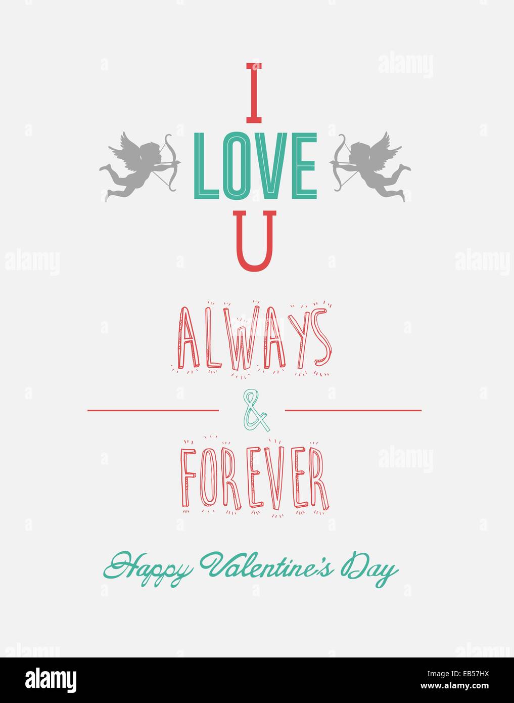 Love forever cute romantic Stock Vector Images - Alamy