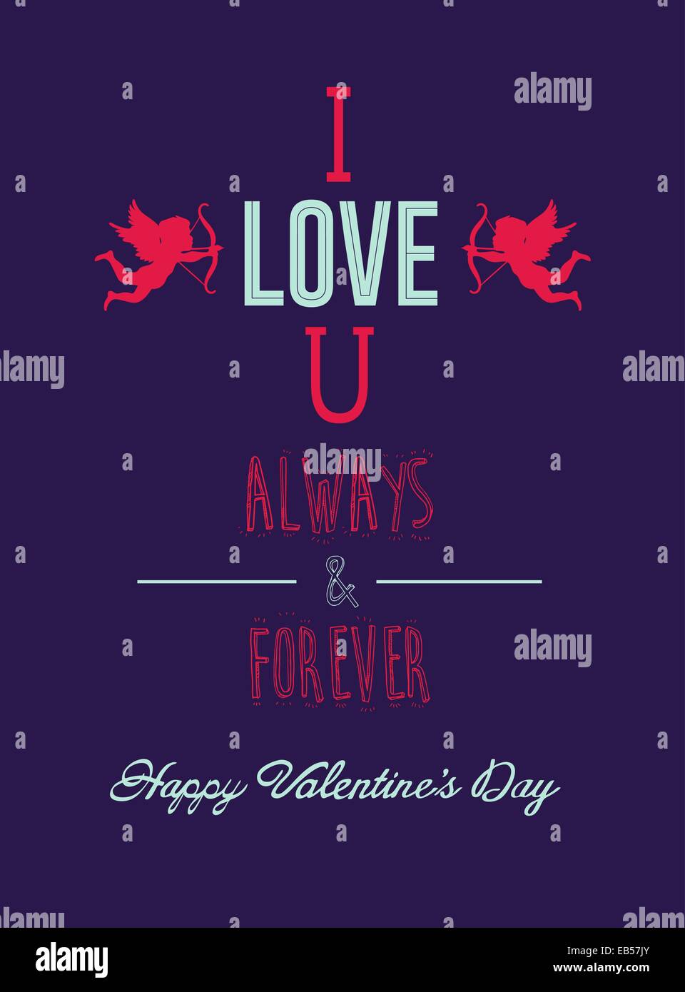 Valentines love message in Stock Vector Images - Alamy