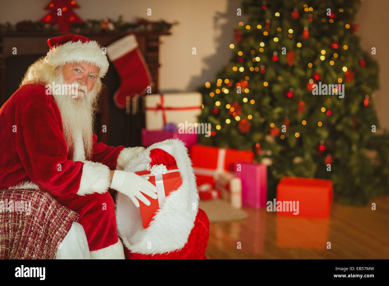 Santa claus stocking hi-res stock photography and images - Alamy