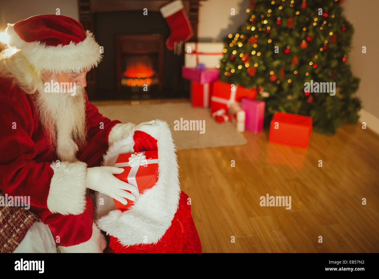 Santa claus stocking hi-res stock photography and images - Alamy