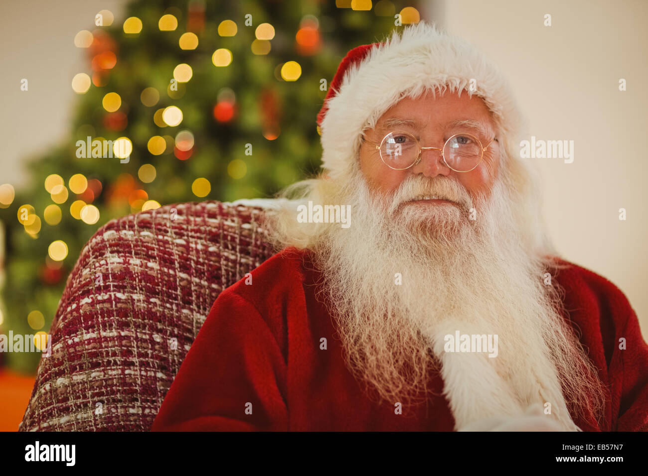 Portrait of santa claus with his glasses Stock Photo - Alamy