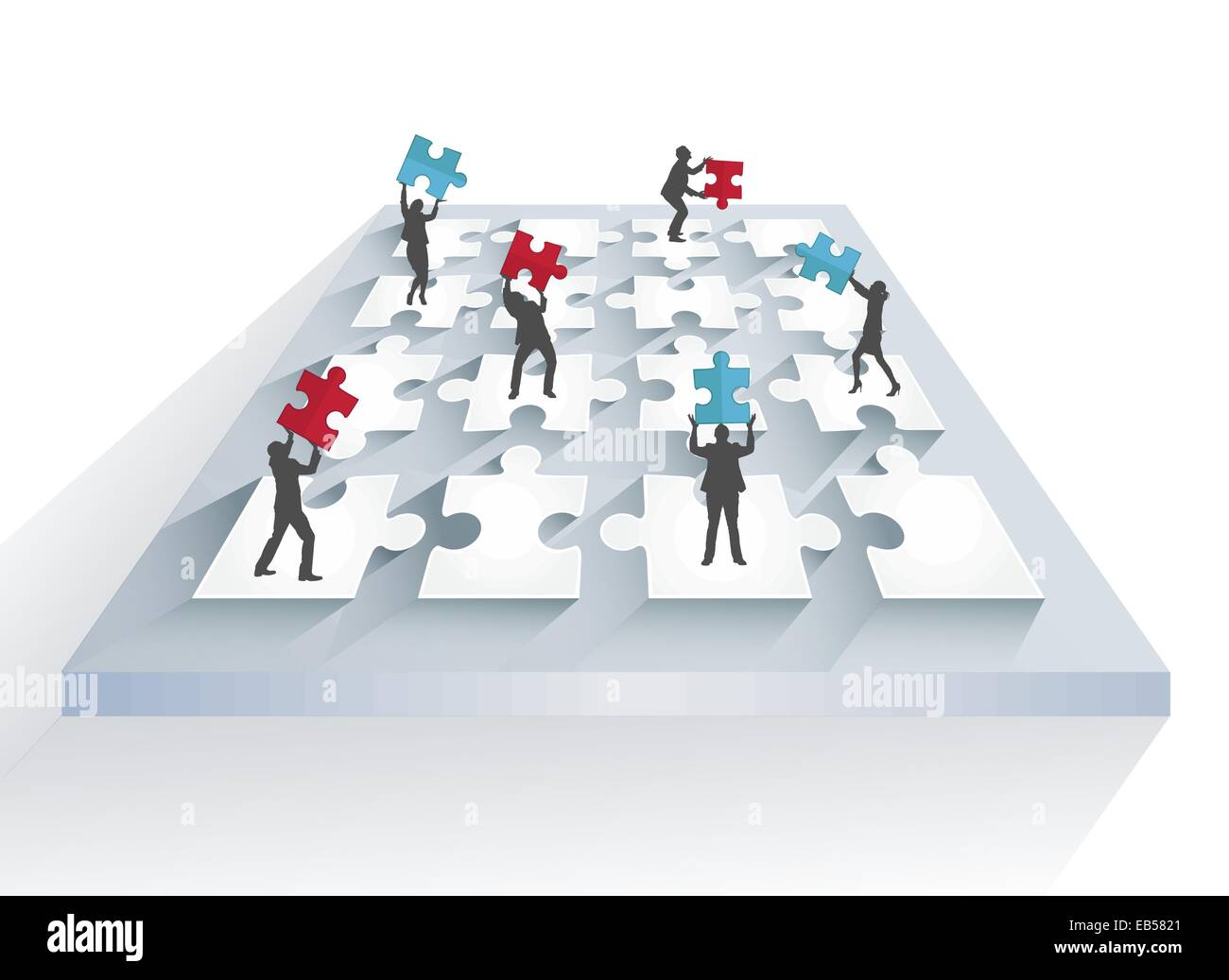 Problem solving together 3d Stock Vector Images - Alamy