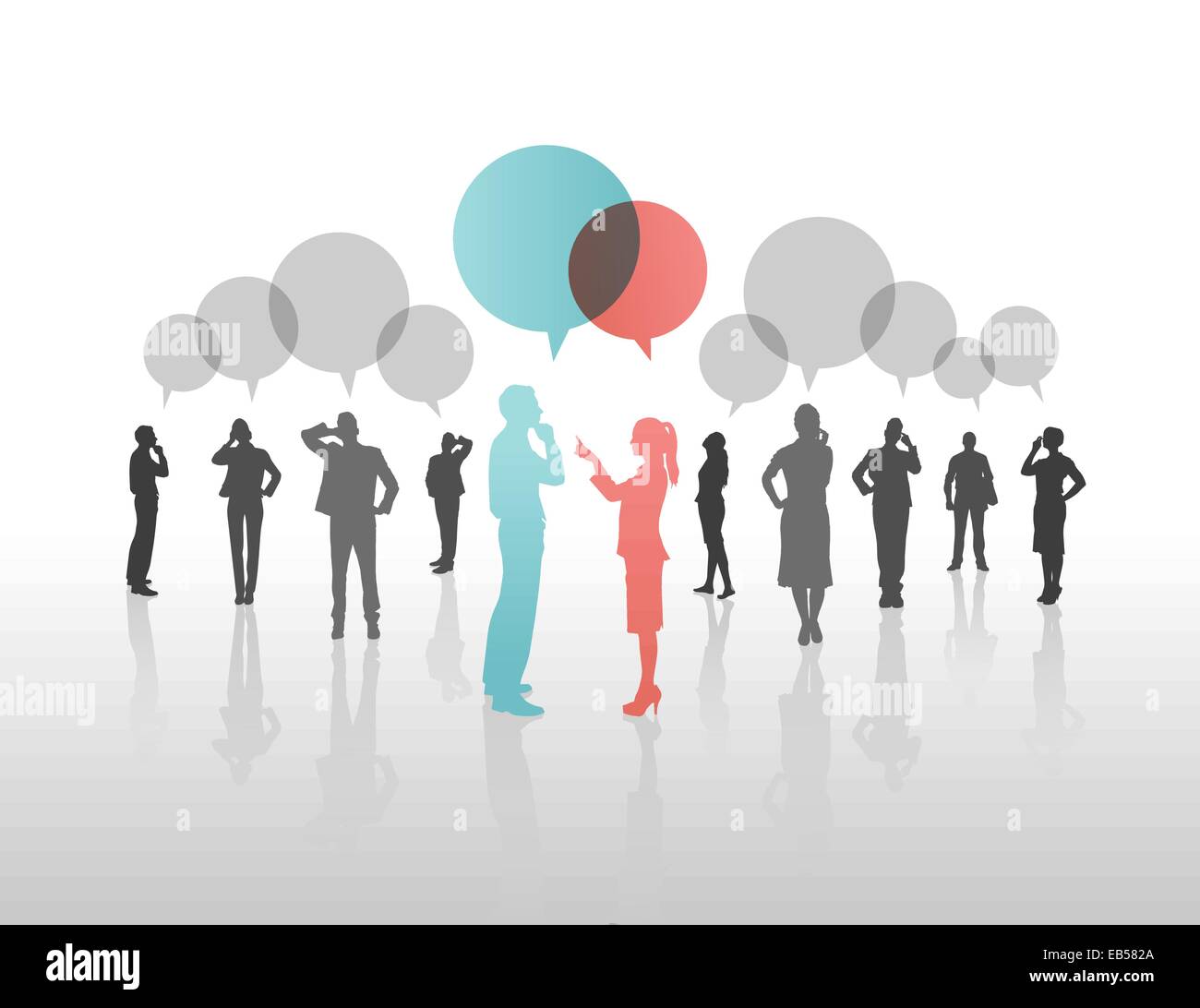 Business people with speech bubbles Stock Vector Image & Art - Alamy
