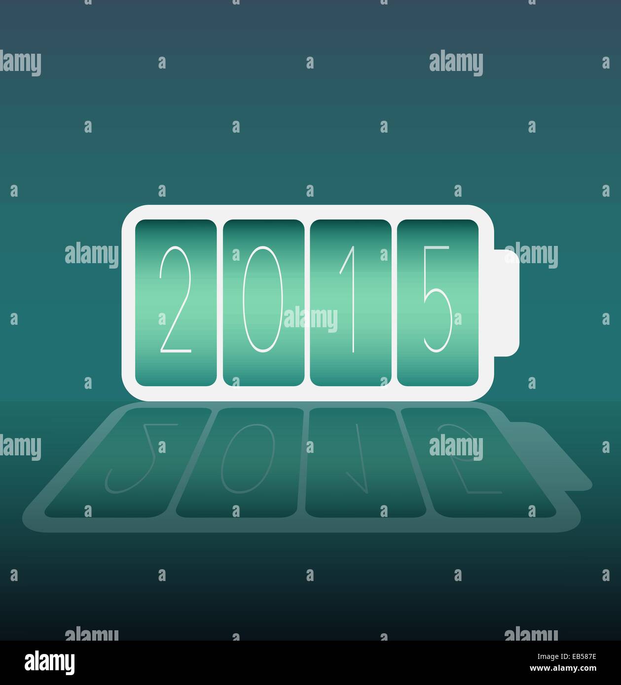 Happy new year vector with 2015 battery Stock Vector Image & Art - Alamy